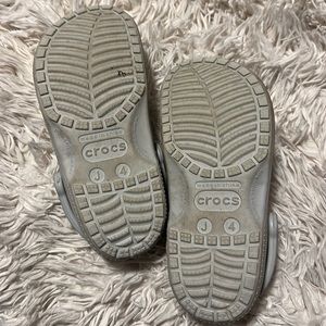 CROCS | Shoes | Light Gray Kids Crocs Size J4 | Poshmark